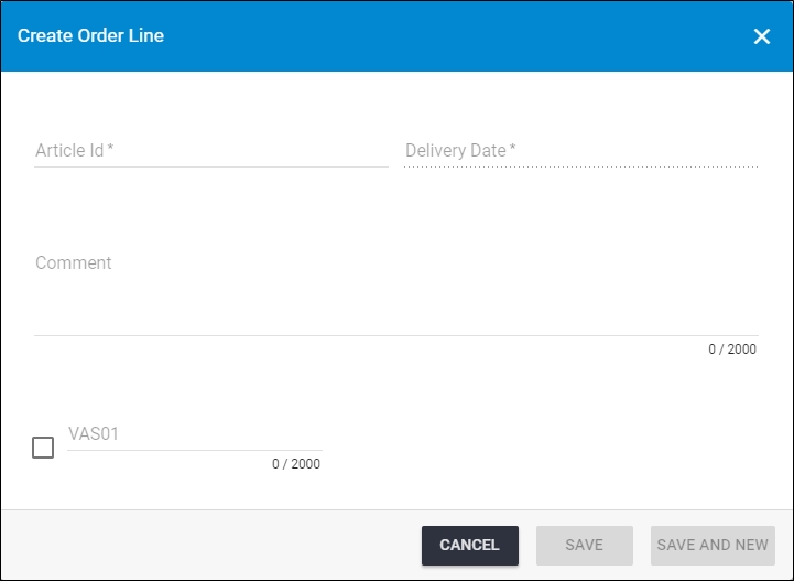 Add Order Line Trasix Knowledge Base